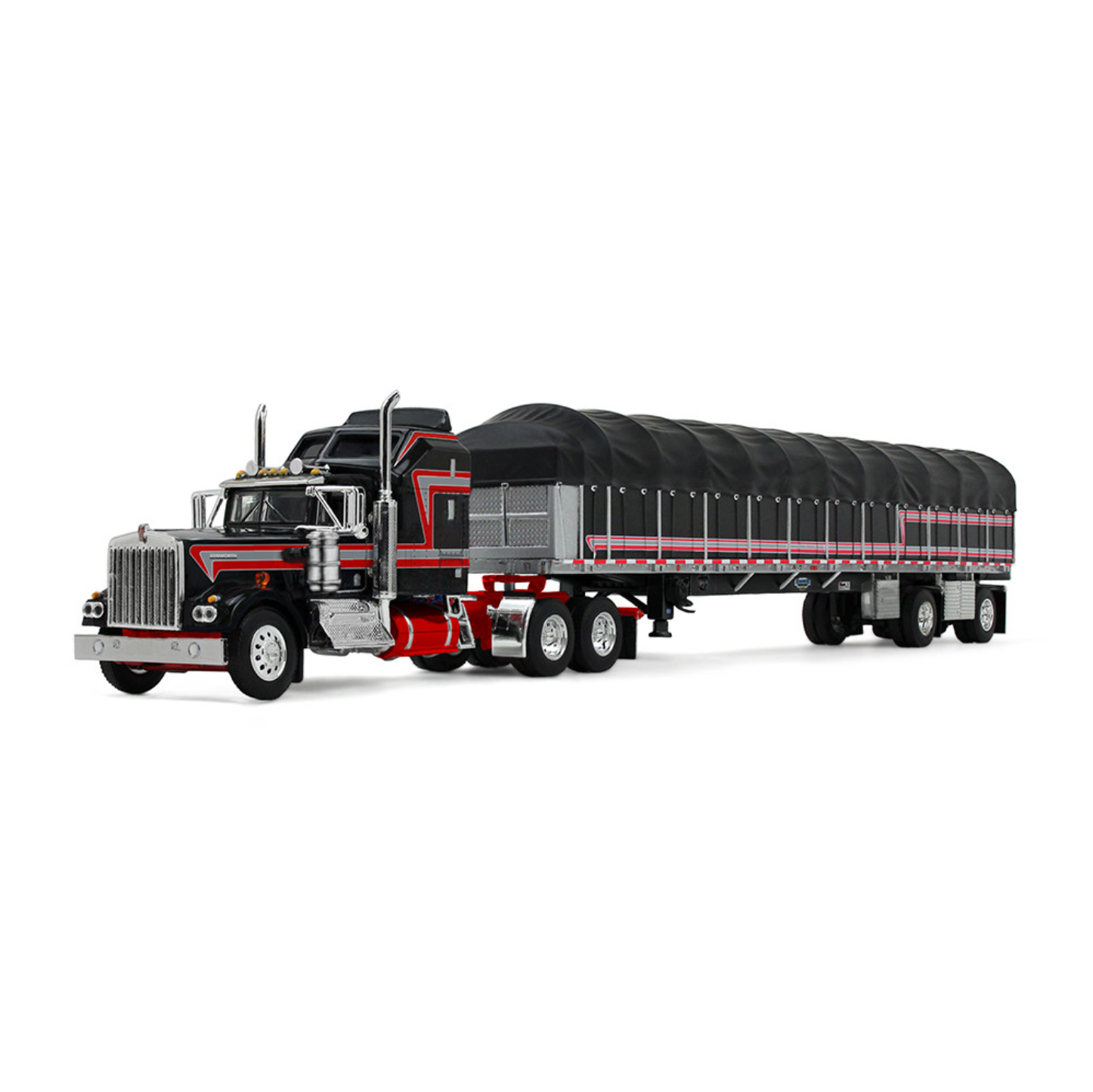 1/64 Kenworth W900A - Black/Red – Holbrook Toys